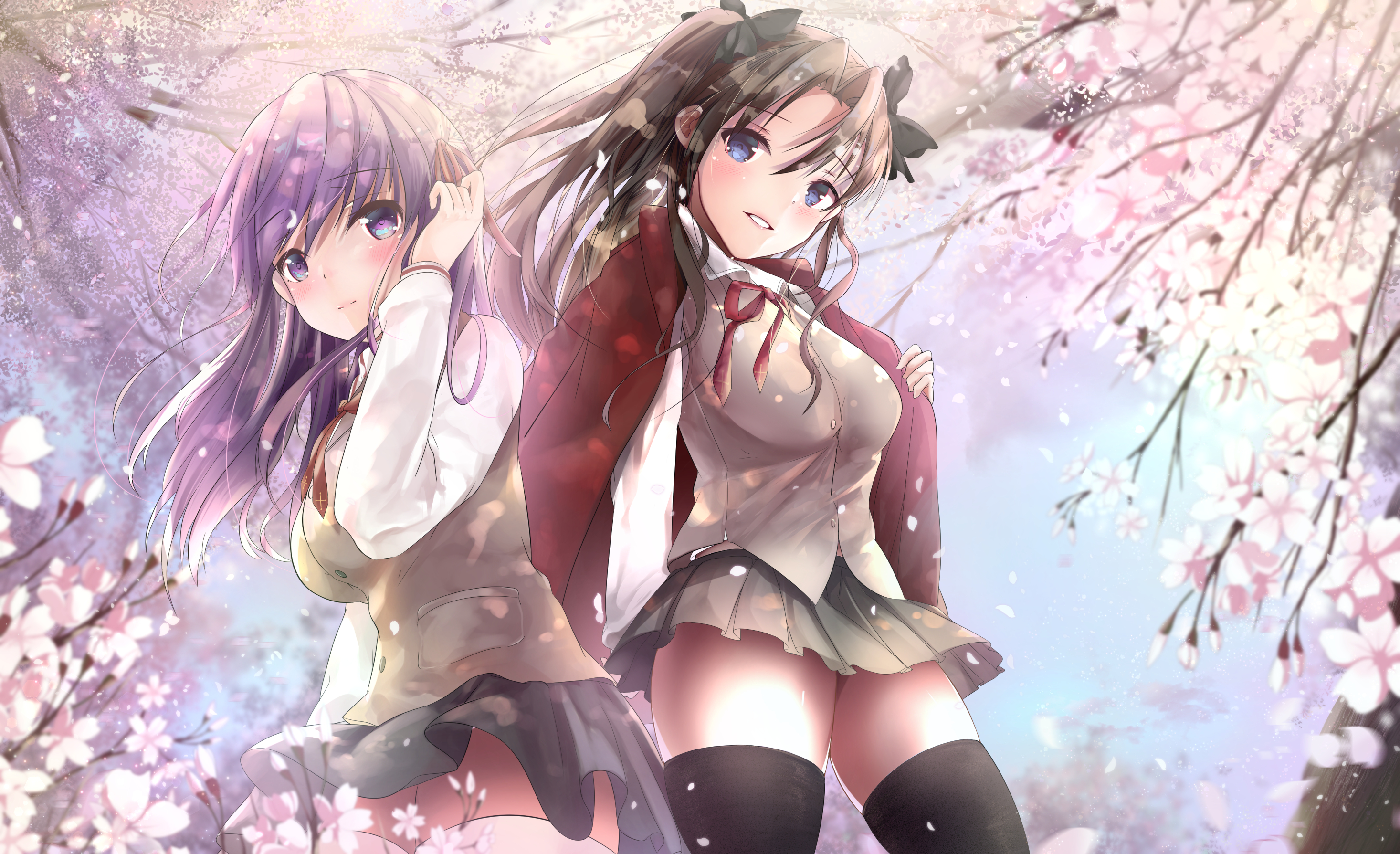 nue (pixiv) fate/stay night matou sakura toosaka rin thighhighs | #635054 | yande.re